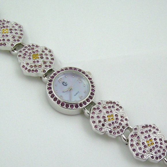 Maryellen Gor | Accessories | Maryellen Gor Crystal Floral Watch | Poshmark